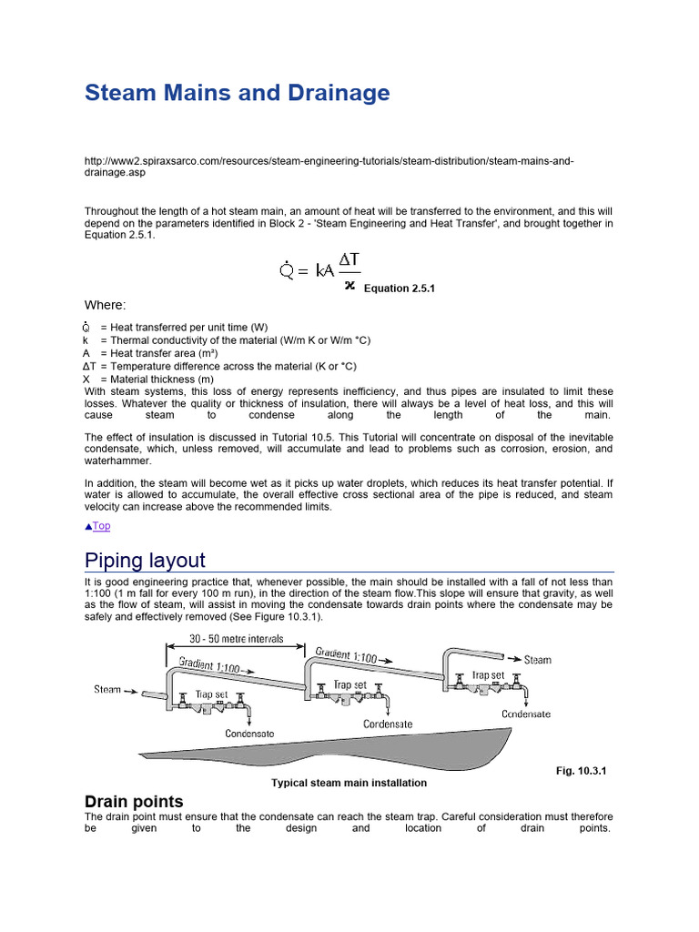 Ideal Steam Trap for Mains | PDF | Heat Transfer | Thermal Insulation