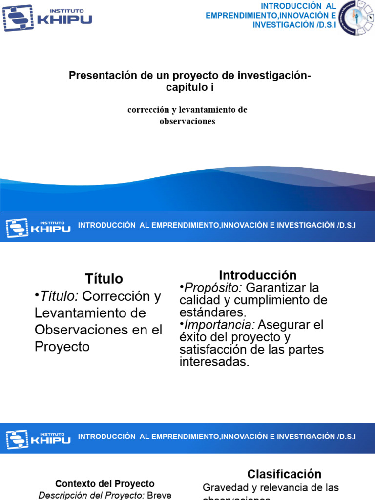 S32 Presentacion de Un Proyecto de Investigacion - Capitulo 1 | PDF | Innovación