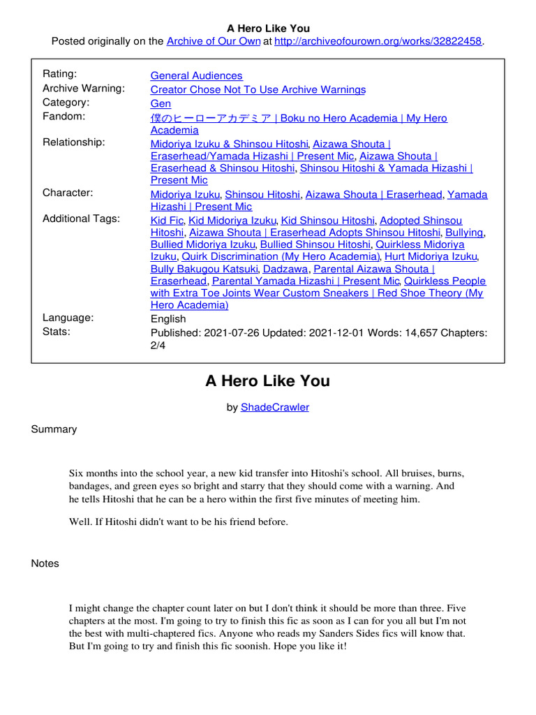 A Hero Like You | PDF