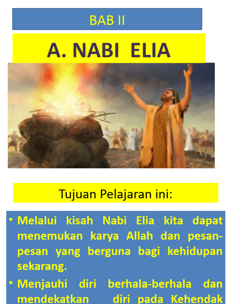 Karya dan Pesan Nabi Elia untuk Umat | PDF | Filsafat | Agama ...