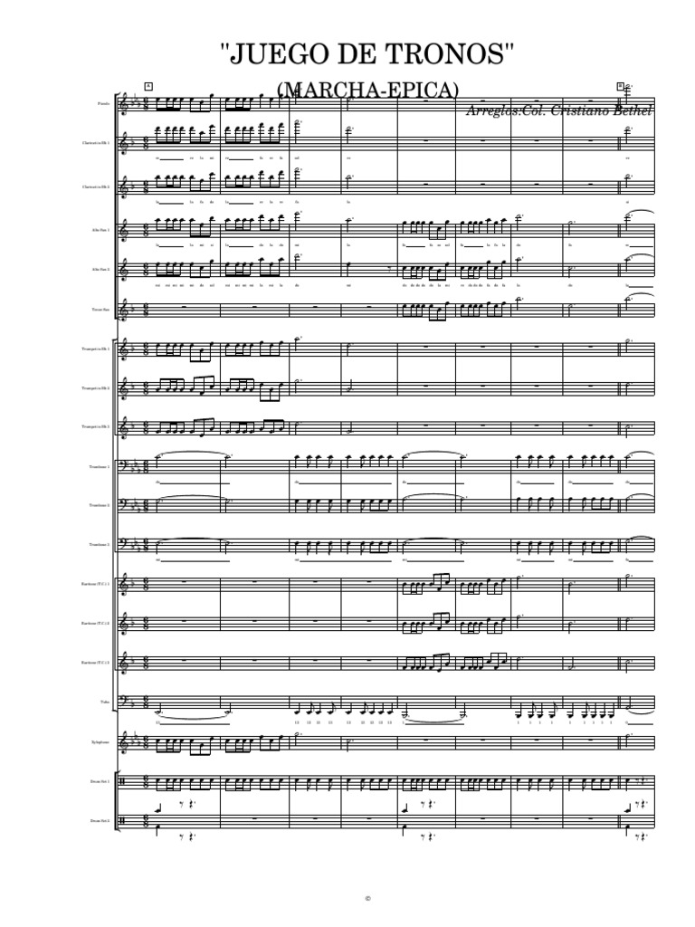 Juego de Tronos Clarinete 1 | PDF | Music Production | Music Industry