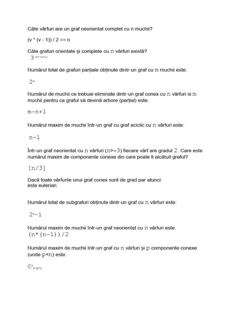 Formule Grafuri | PDF