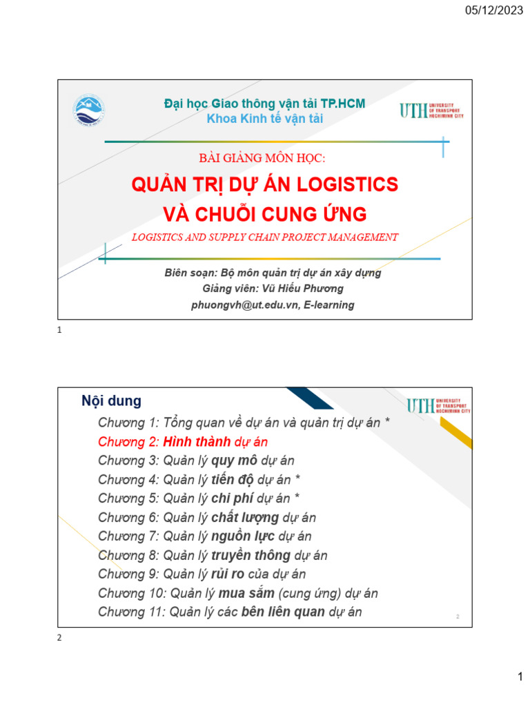 Chương 2 Hình Thành D Án | PDF