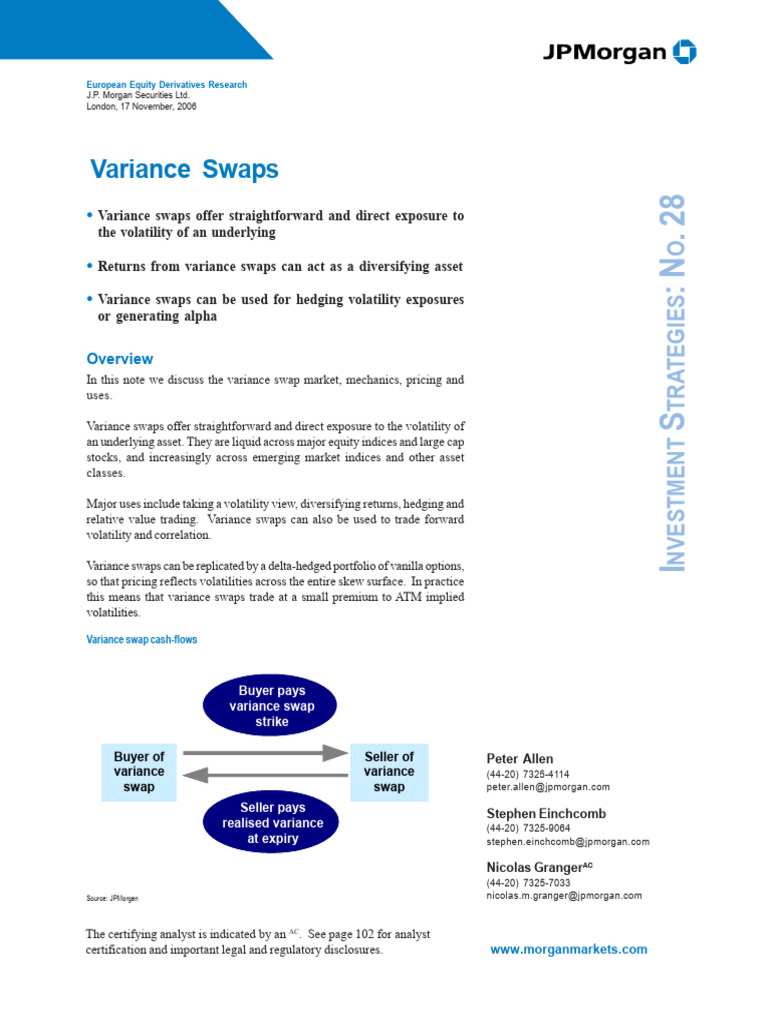 Variance Swaps | PDF