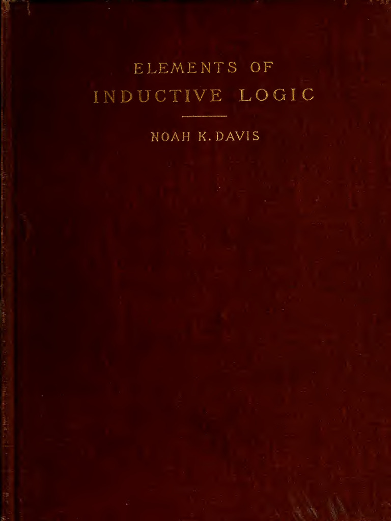 Elements of Inductive Logic Noah Knowles Davis | PDF