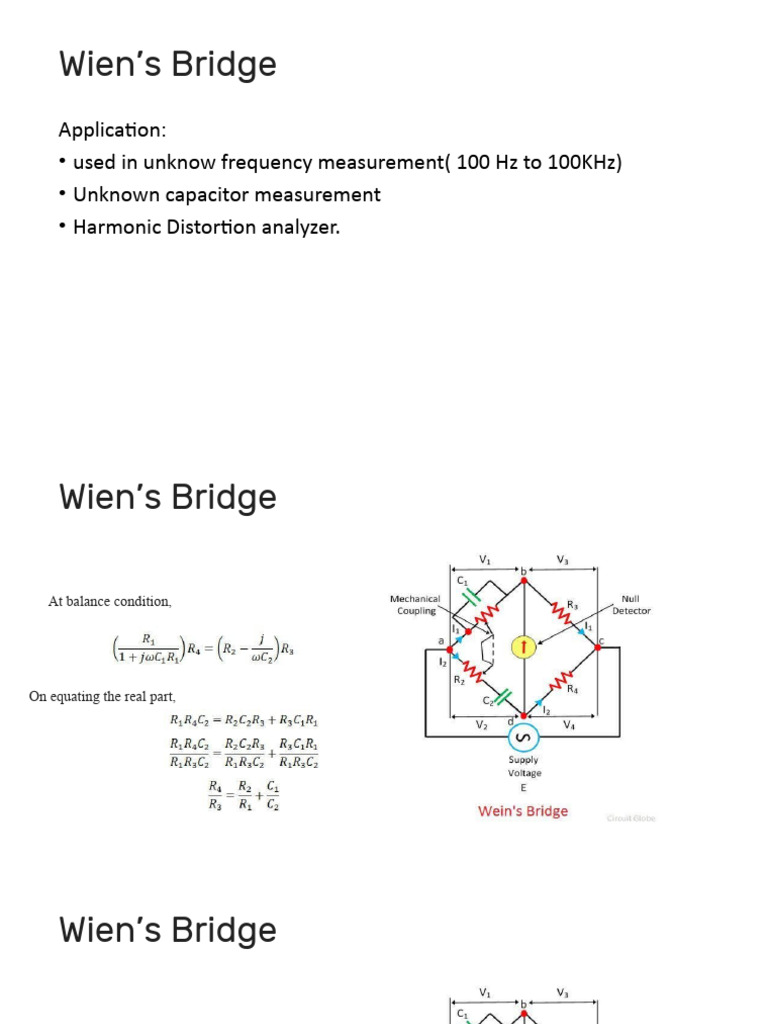 Wien's Bridge and Instrumentation Amplifier | PDF