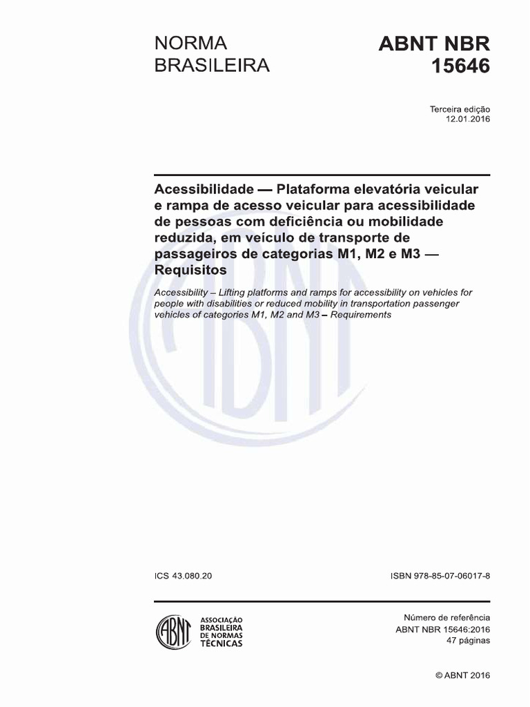 Abnt NBR 15646 - 2016 | PDF