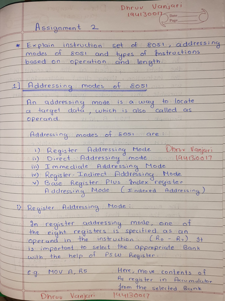 Dhruv Vanjari 194130017 ES Assignment 2 | PDF