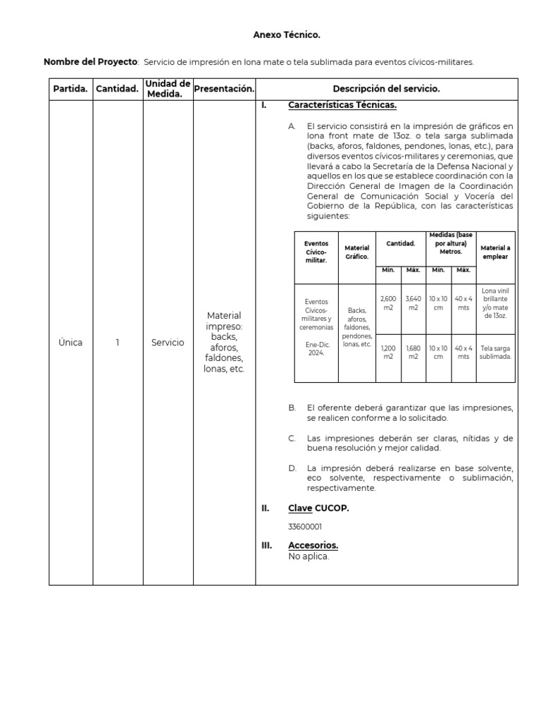 Anexo Tecnico | PDF