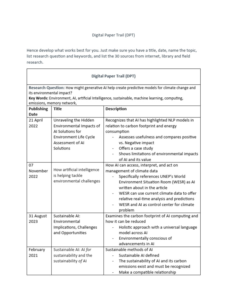 Digital Paper Trail DPT 1 | PDF | Artificial Intelligence ...