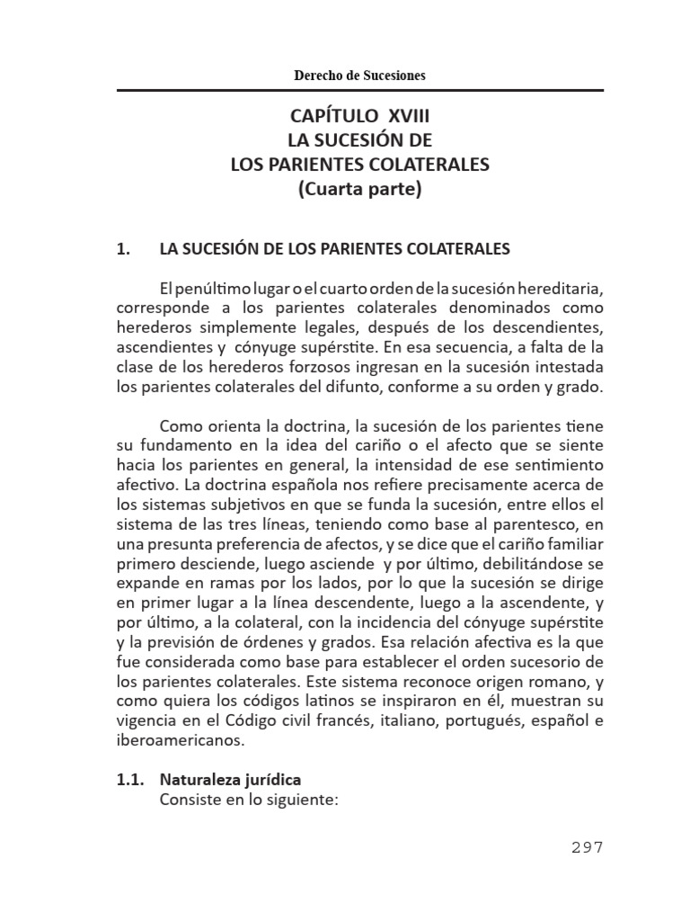 Sucesion de Parientes Colaterales | PDF | Parentesco | Herencia