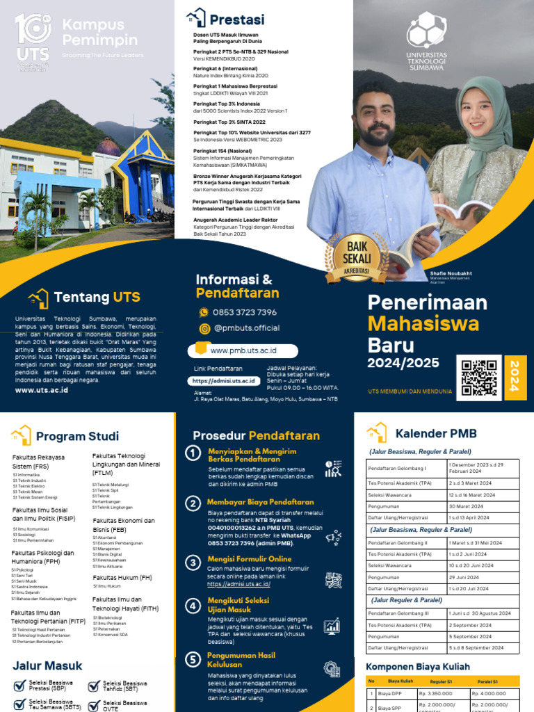 Brosur PMB 2024-2025 Universitas Teknologi Sumbawa | PDF