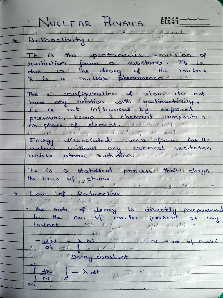 Nuclear Physics Notes | PDF