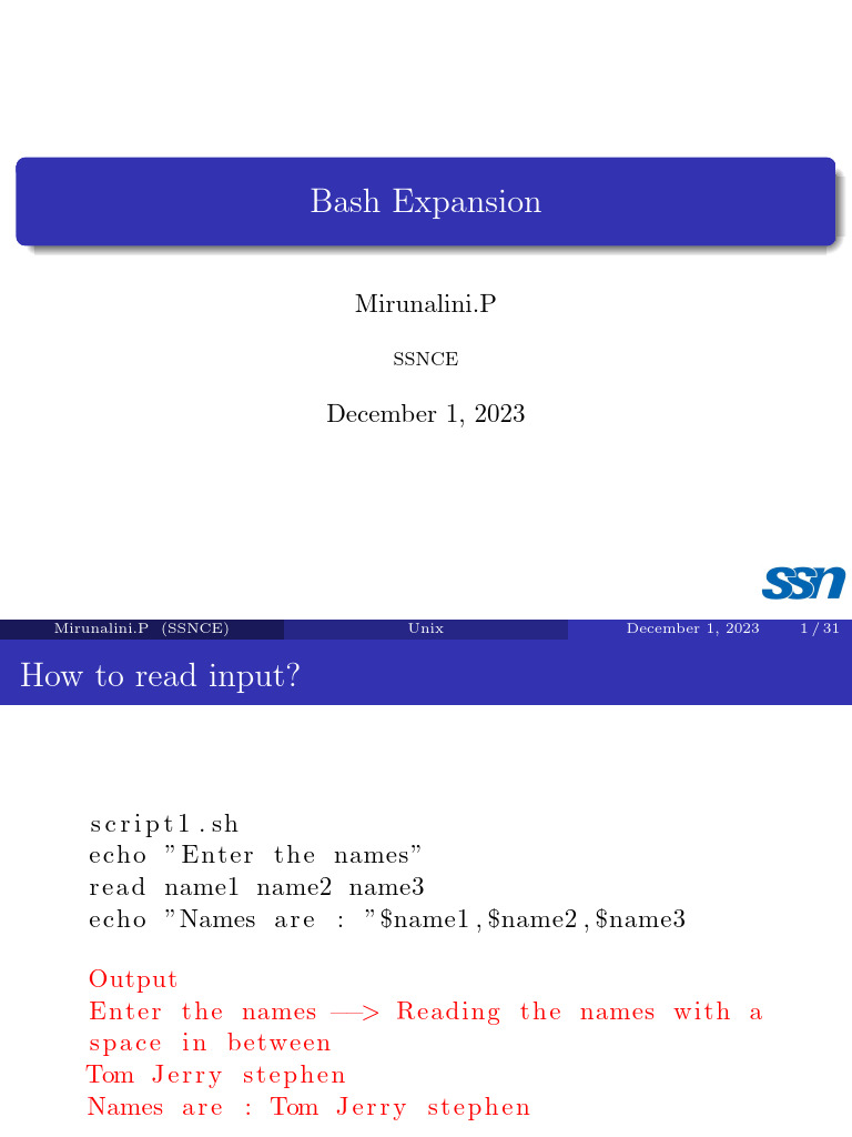 Bash Expansion Final Pdf Text File Parameter Computer Programming 
