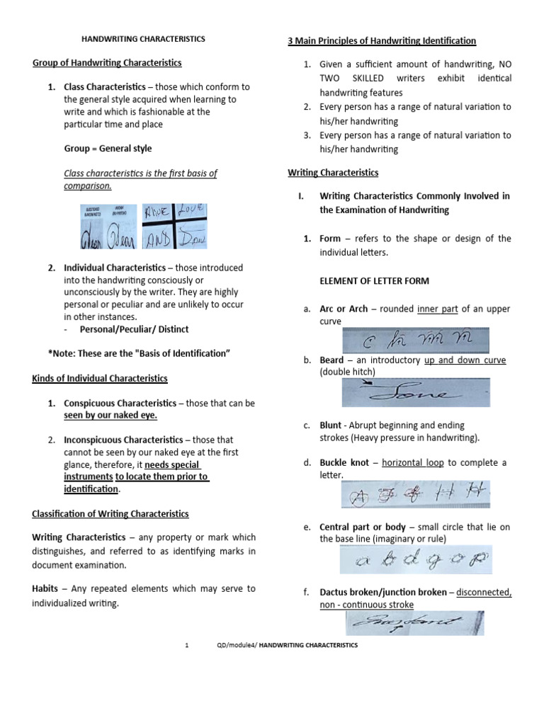 Module-4-Questioned-Documents. | PDF | Finger | Hand