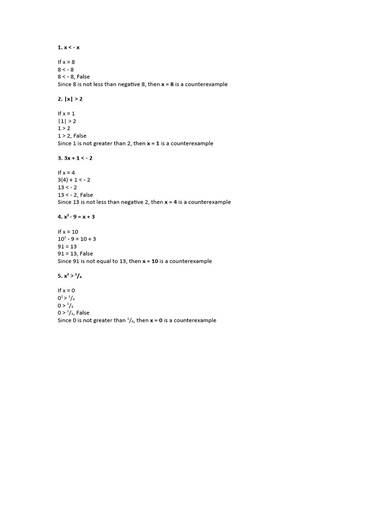 Counter Example | PDF