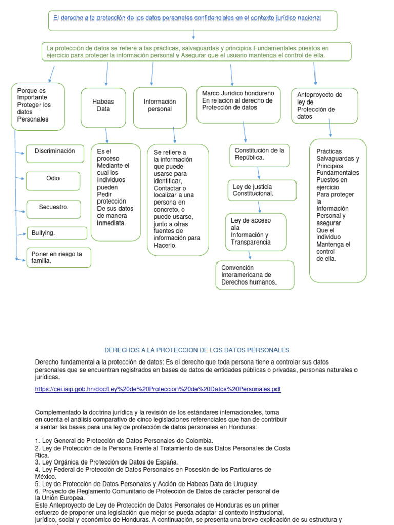 Derechos A La Proteccion de Los Datos Personales Confidenciales | Descargar gratis PDF ...