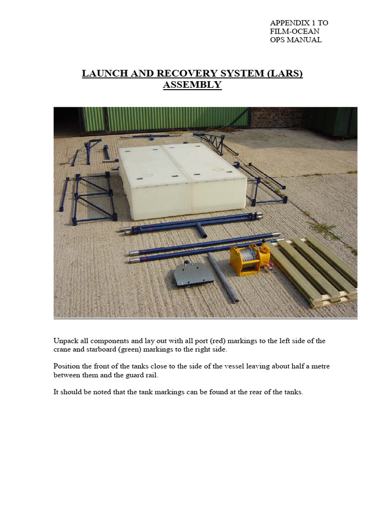 ROV Launch and Recovery System Guide | PDF | Crane (Machine ...