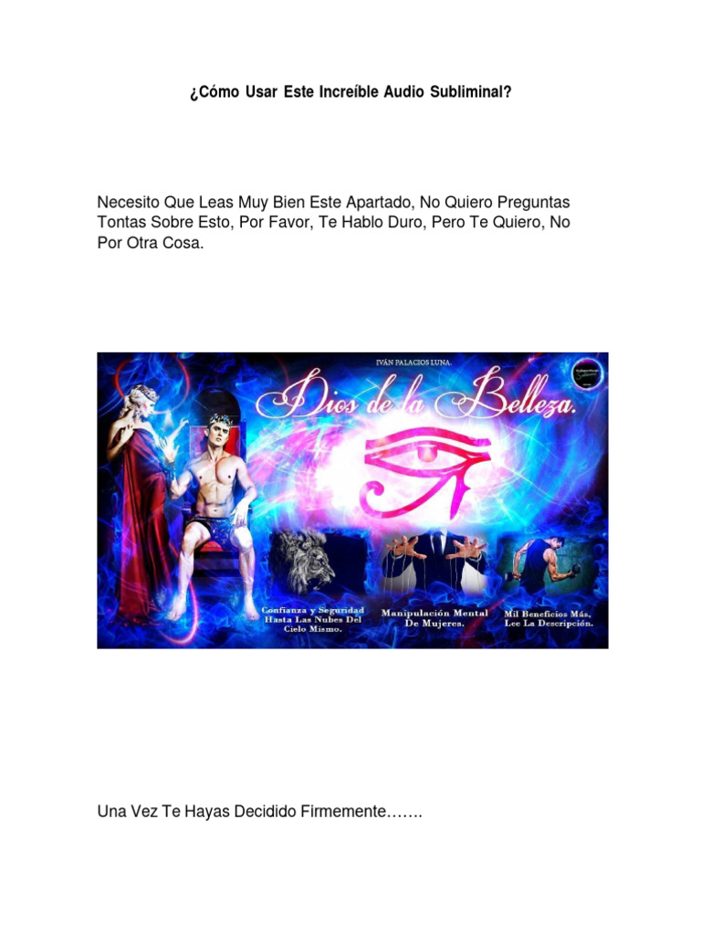 Como Usar Este Audio Subliminal | PDF | Youtube Como Usar Este Audio Subliminal | PDF | Youtube