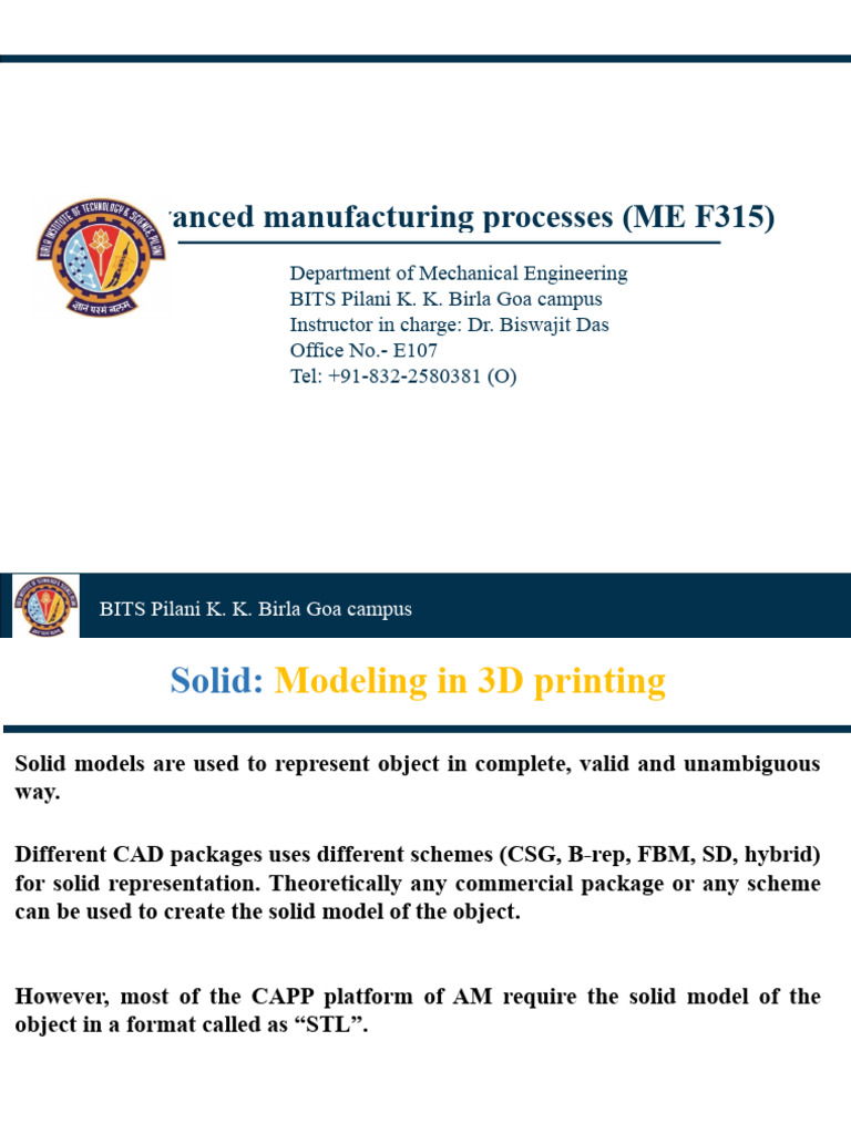 Lecture 26 - Additive Manufacturing | PDF | Triangle | Voxel