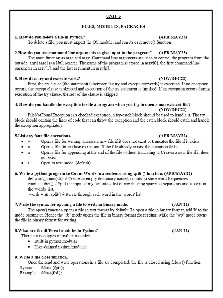 Pspp Part A Unit 5 Pdf Computer File Parameter Computer Programming