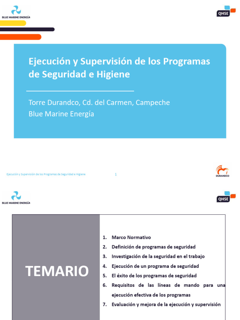 Ejecución y Supervisión de Los Programas de Seguridad e Higiene | PDF | Evaluación | Análisis
