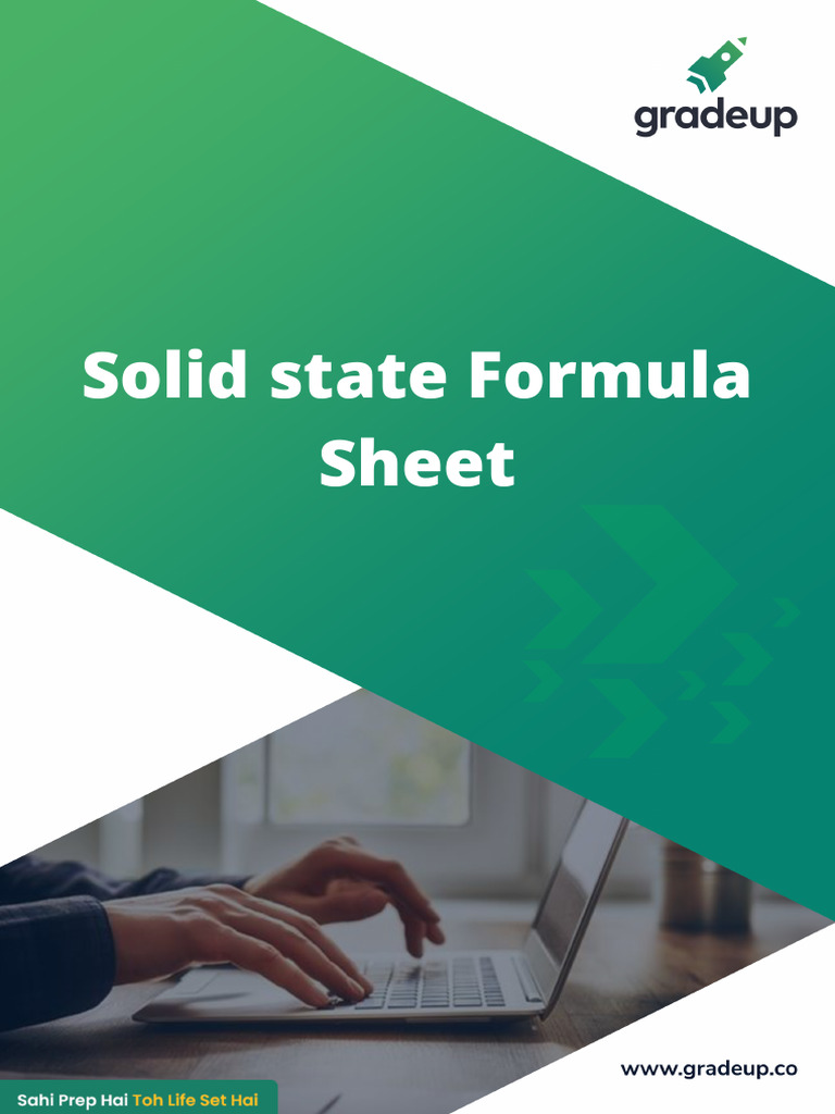 Csir Net Chemical Science Solid State Formulas 51 | PDF | Computers