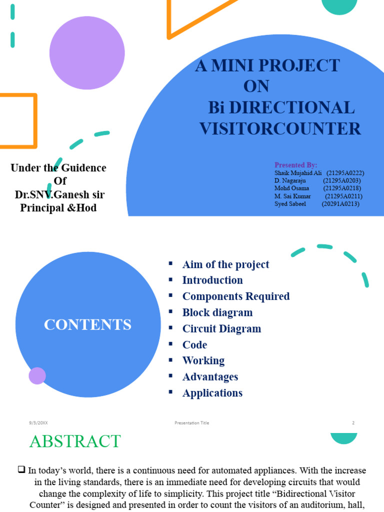 Bidirectional Visitor Counter Project | PDF | Arduino | Computer Science