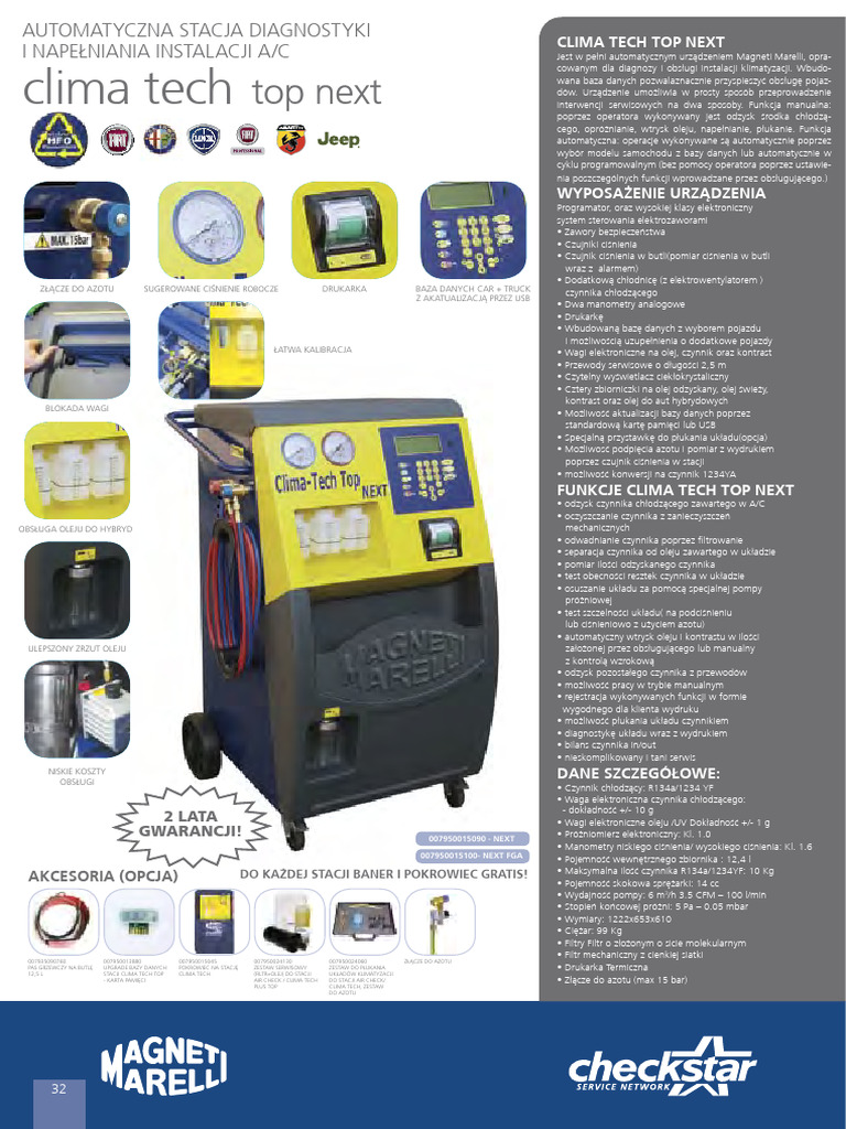 Stacja Do Klimatyzacji CLIMA TECH TOP NEXT | PDF