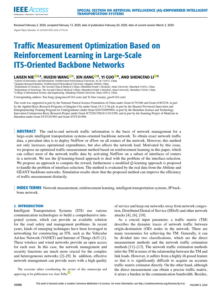 Traffic Measurement Optimization Based on | PDF | Computer Network | Routing