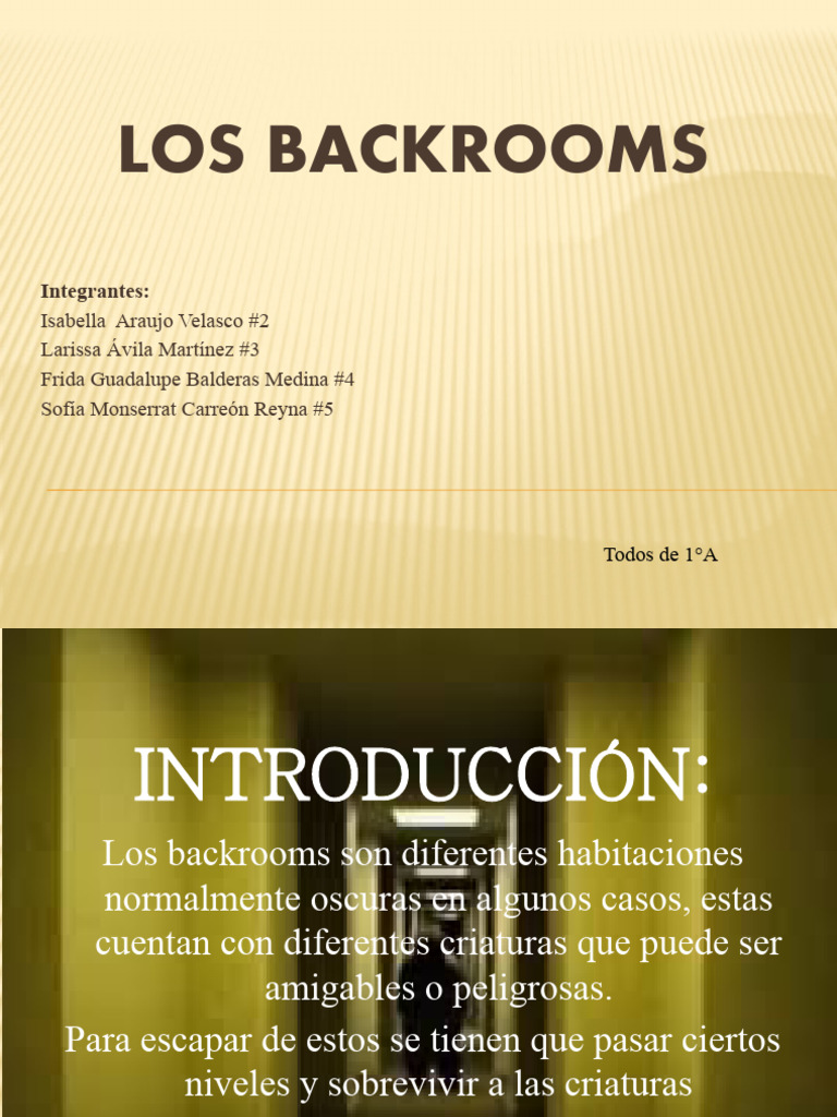 Los Backrooms 1°A | PDF