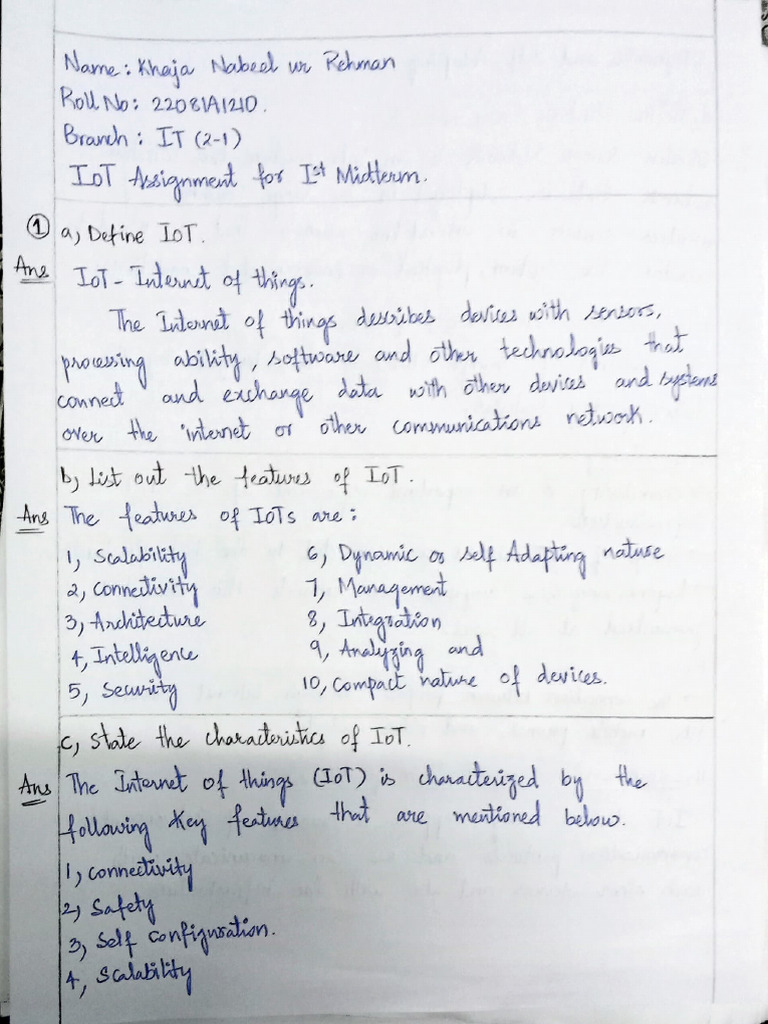 IoT Assignment 1210 | PDF