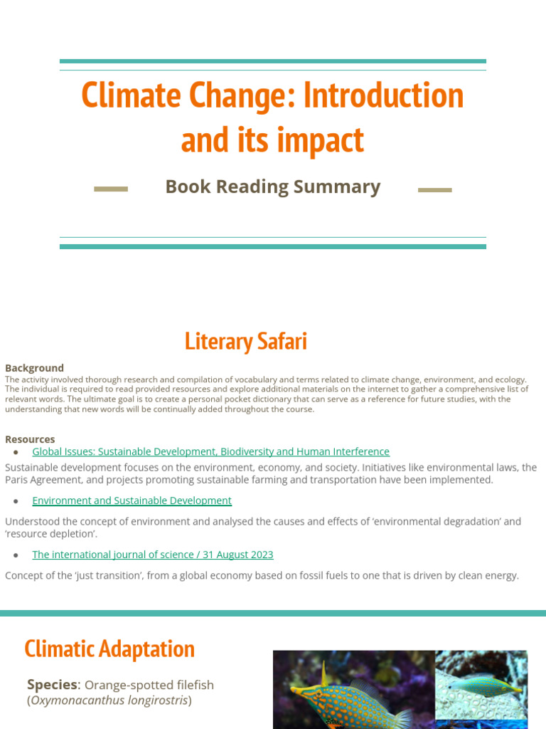 Climate Change - Introduction and Its Impact - G4 | PDF ...