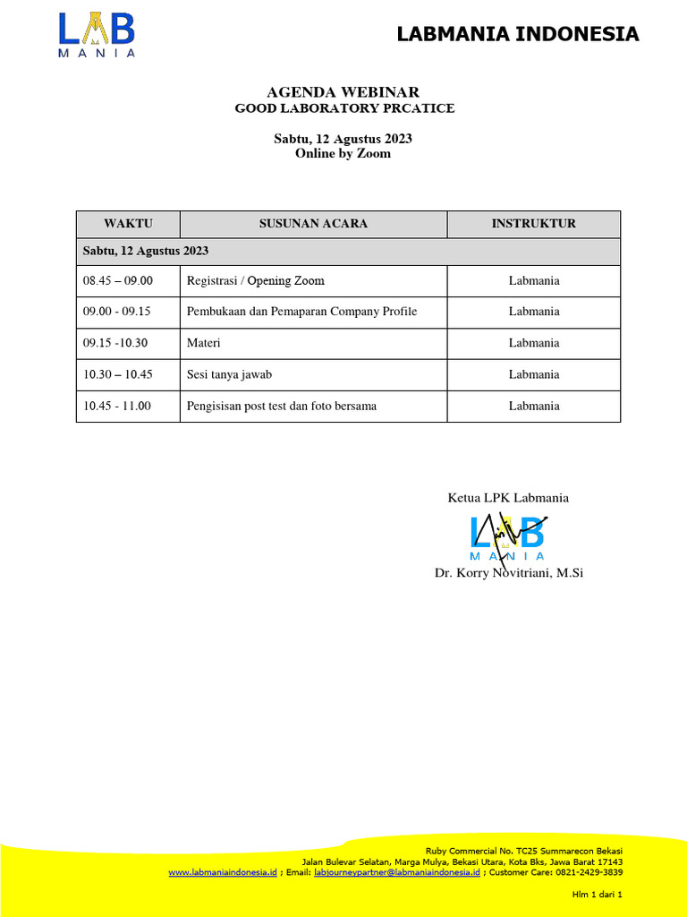 Rundown Webinar GLP | PDF
