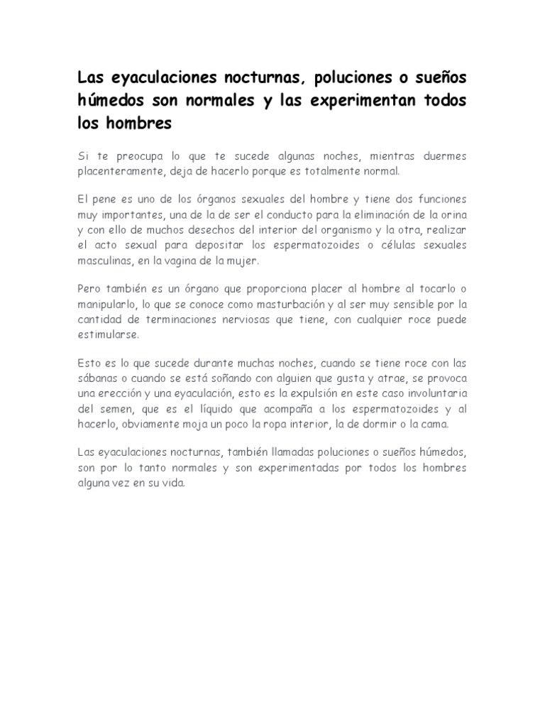 Sueños Humedos | PDF