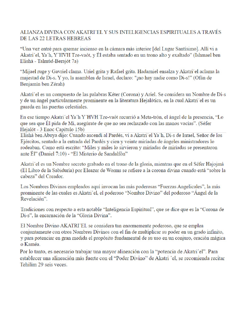 Angel Akatriel (Keterh) | PDF