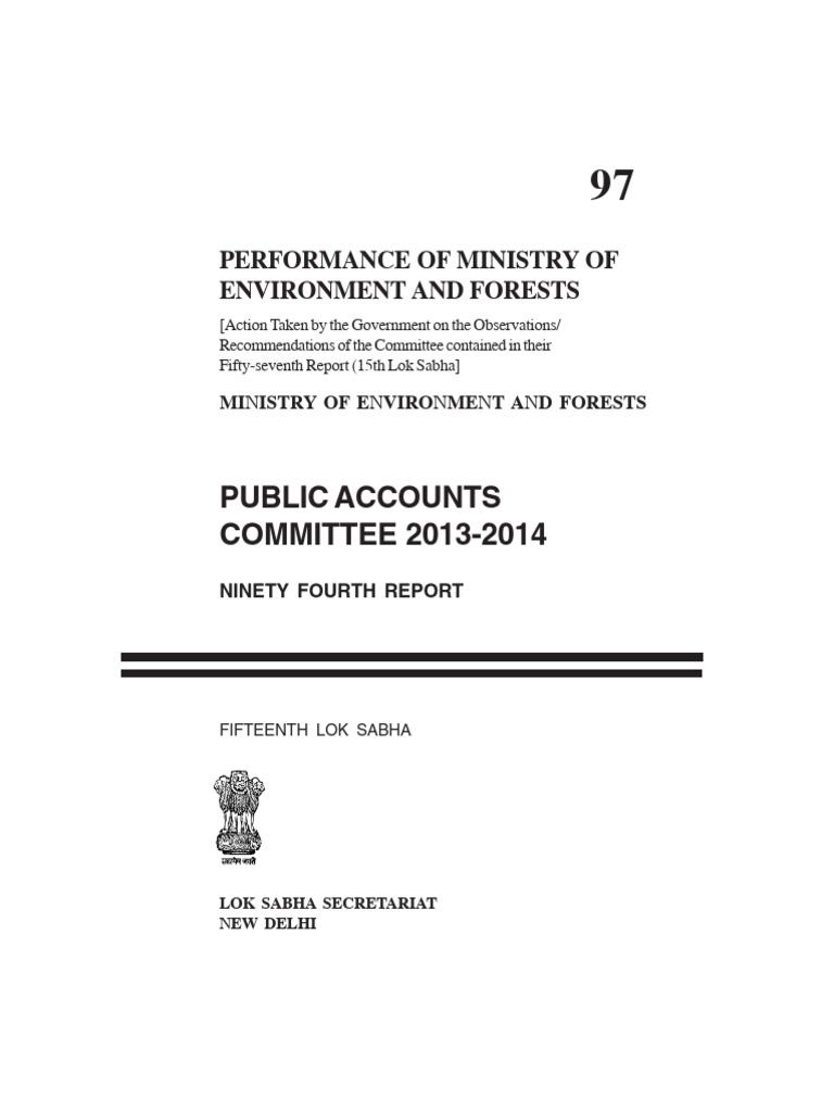 Govt Action on Environment Report | PDF