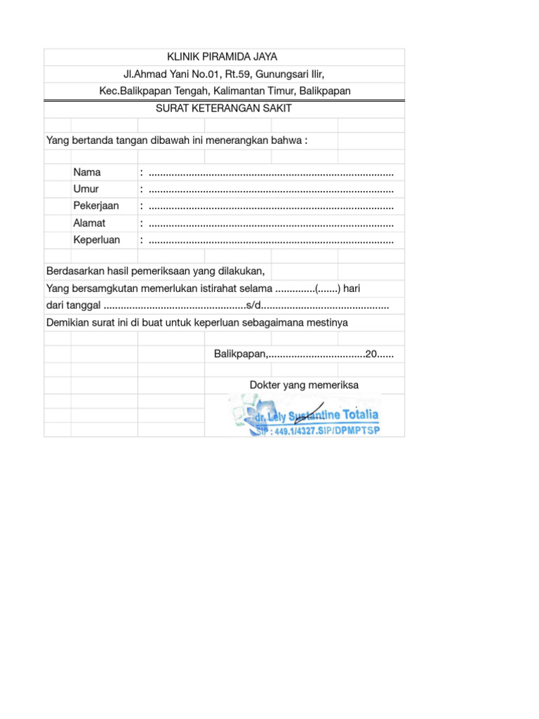 Surat sakit | PDF