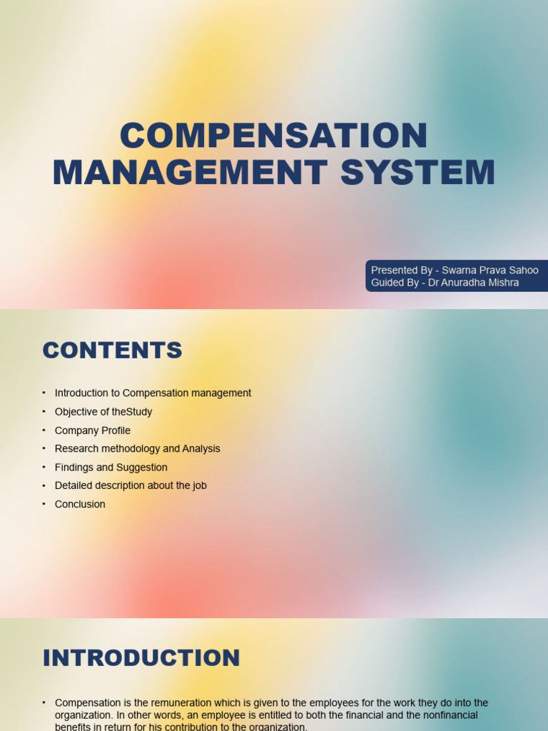 Compensation Management System | Download Free PDF | Salary | Employment