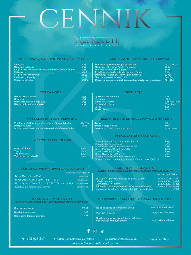 Cennik Nefretete Nowe Ceny | PDF