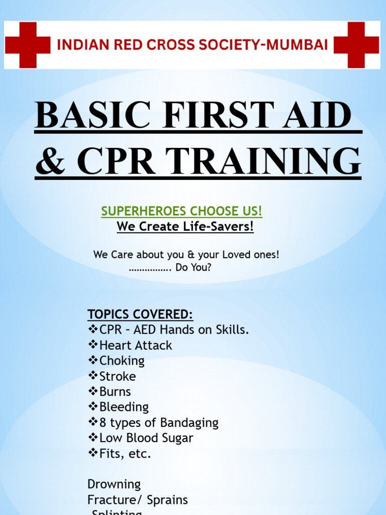 Basic First Aid & Cpr Ppt | PDF