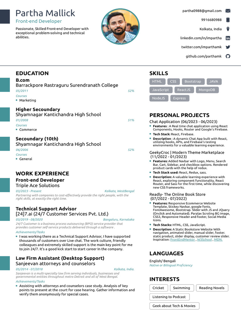Resume-Partha Mallick | PDF