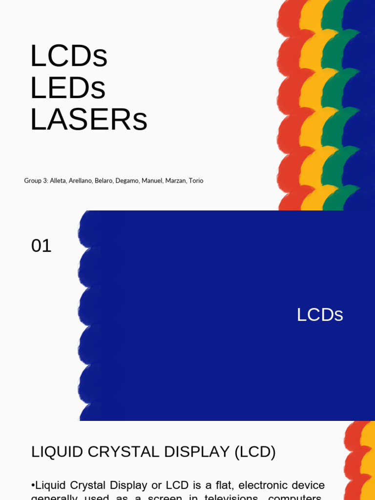 Lcds Leds Lasers 1 | PDF | Laser | Light Emitting Diode