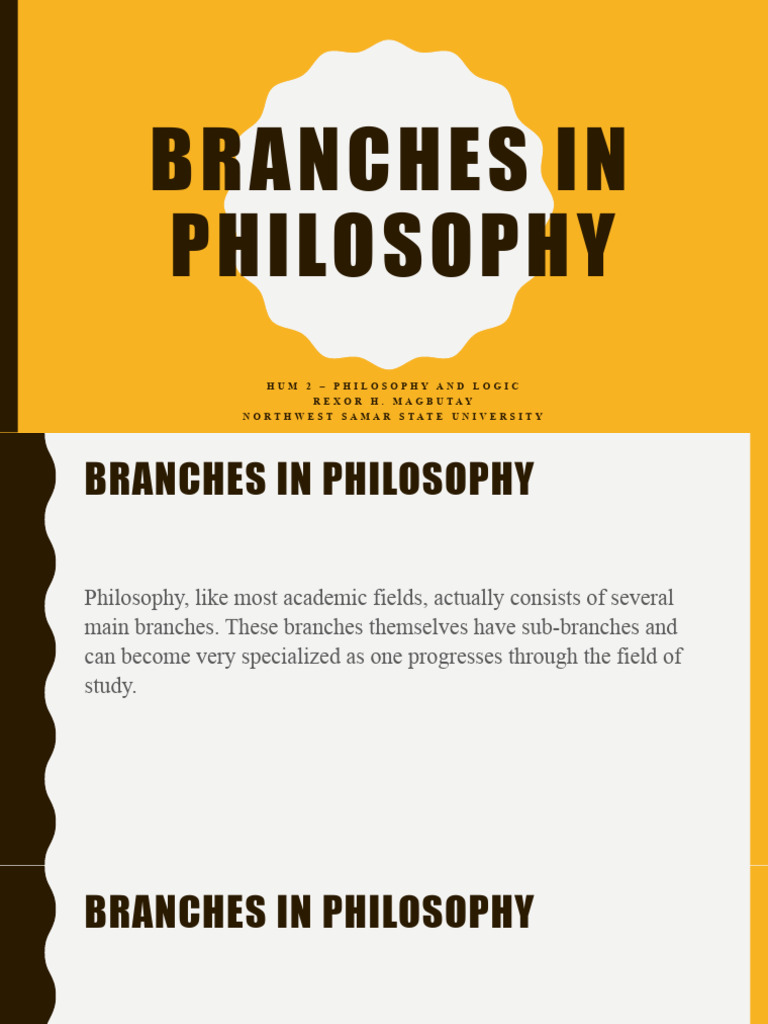 HUM 2 - Branches in Philosophy | PDF | Metaphysics | Epistemology