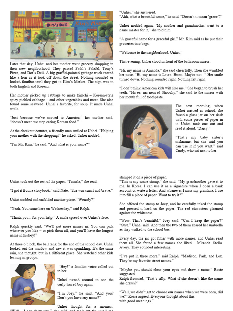 The Name Jar - 2 | PDF