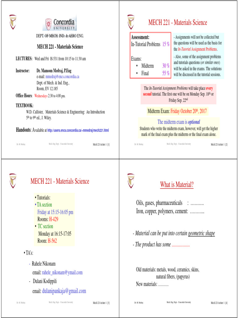 Lecture 1 | PDF | Metals | Materials Science