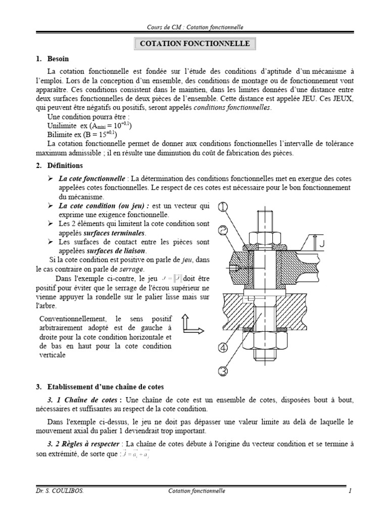 Cotation Fonctionnelle | PDF | Ingénierie mécanique | Mathématiques ...