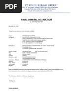 Standard Shipping Instructions Template | PDF | Cargo | Invoice