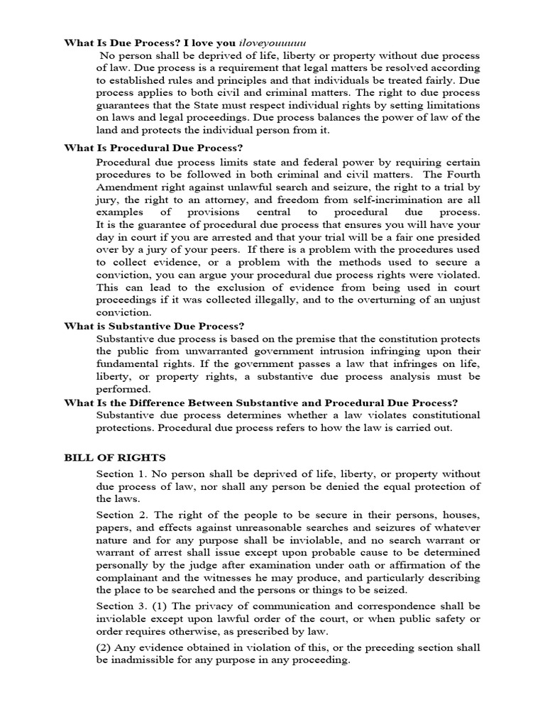 CLE.Assignment_Due Process of Law | PDF | Due Process | Substantive Due ... CLE.Assignment_Due Process of Law | PDF | Due Process | Substantive Due ...