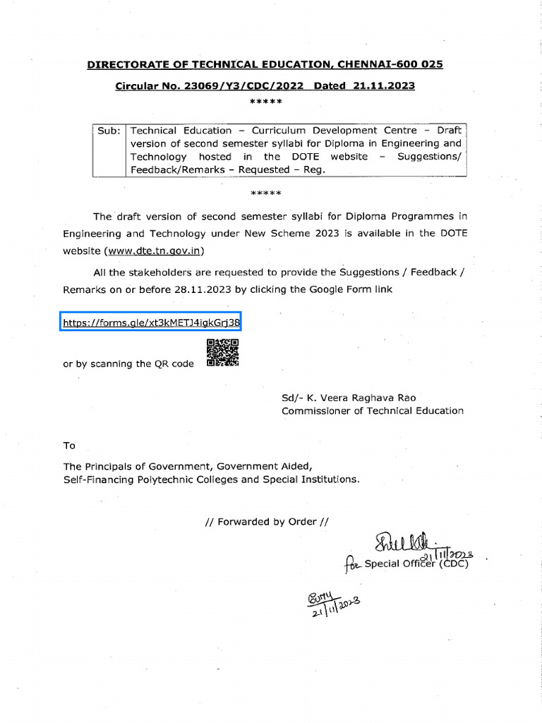 Diploma Second Semester Draft Syllabi | PDF